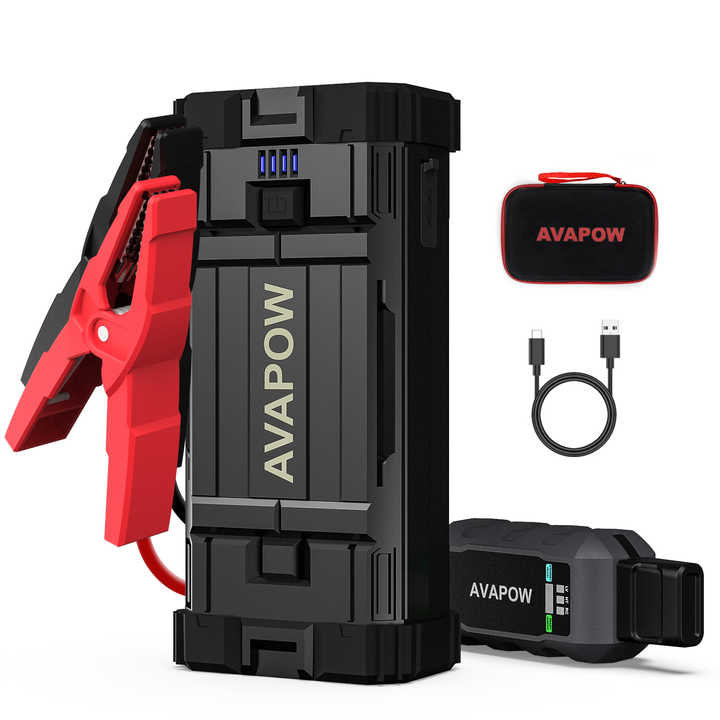 AVAPOW A18 Jump Starter Power Bank - 12000mah, 2000A Peak Current
