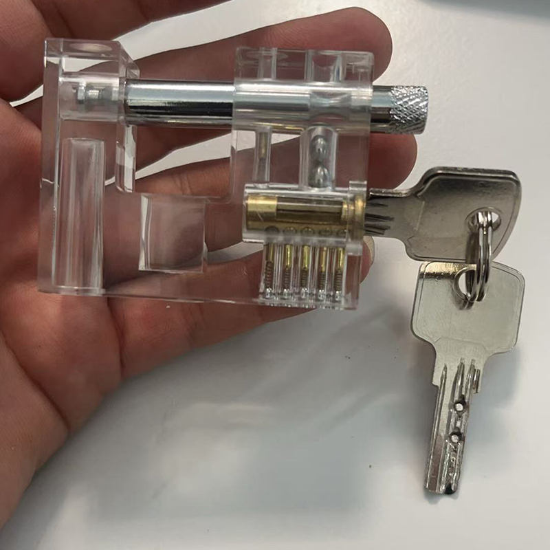 Newest Plastic Visual Transparent Padlock Lock Pick Tool Set Picking ...