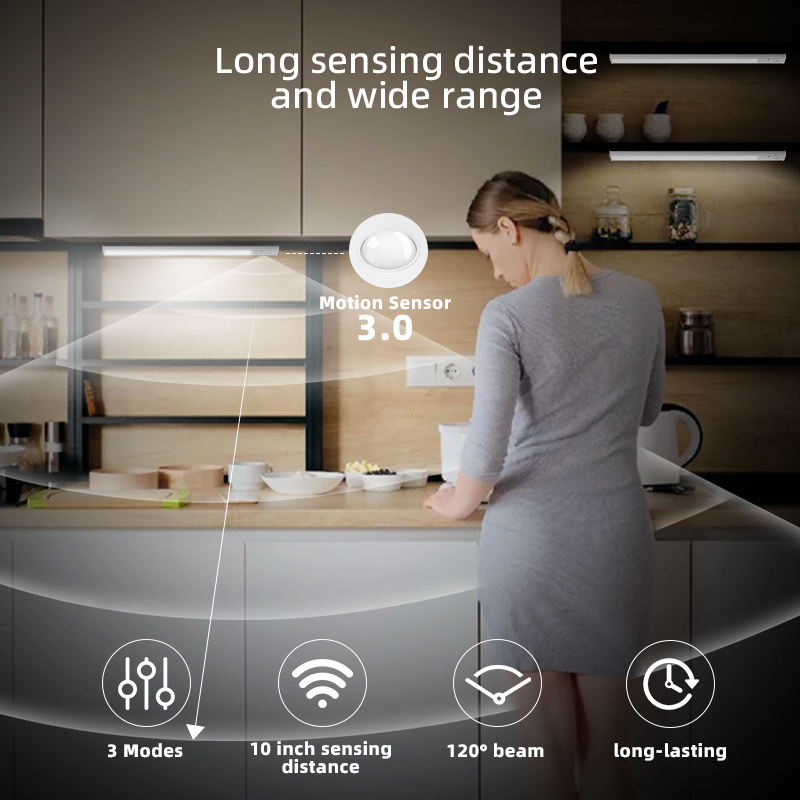 Kitchen Lighting Motion Sensor Night Light USB Battery Wireless ...