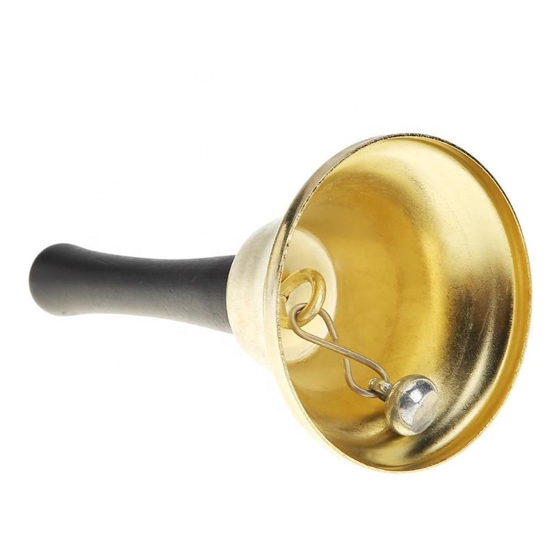 Hand Bell, Copper Multifunction Loud Sound, Wooden Handle, Table Bell ...