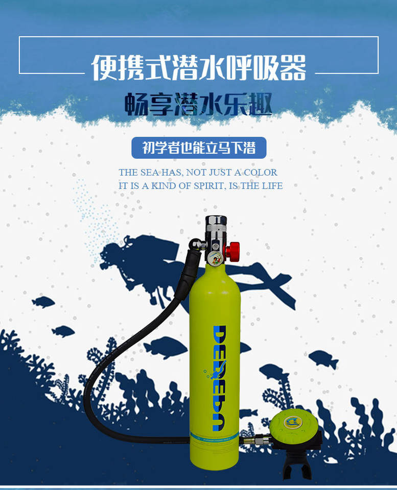 DEDEPU 1L Double Bottle Diving Equipment Underwater Free Breathing ...
