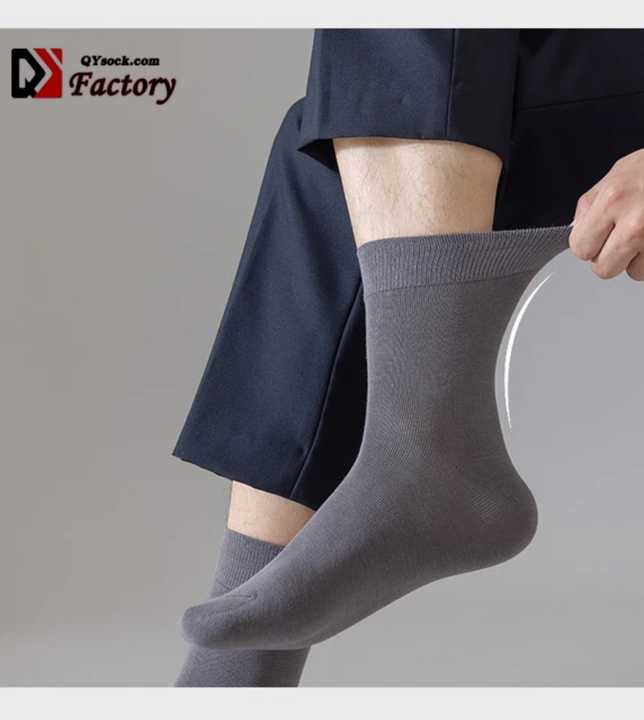 Men Socks Cotton Business Socks Pure Color Breathable Skin Friendly ...