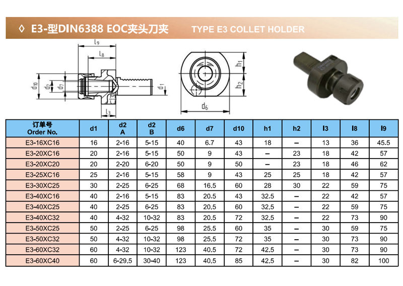 VDI DLITOOL Power Tool Holder E3 Series 20/25/30/40/50 for Mill Turn ...