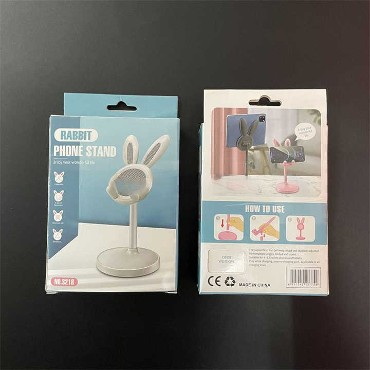 Cute Cartoon Rabbit Folding Cell Phone Stand Adjustable Desktop Mobile ...