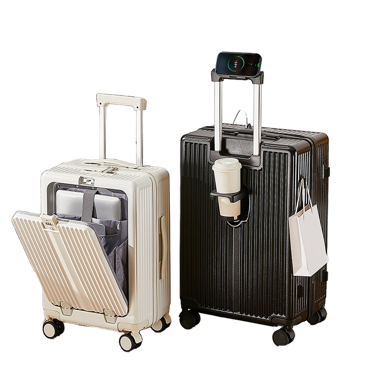 EU Hot Seller Multi Functional PC Travel Luggage Suitcase Front Open ...