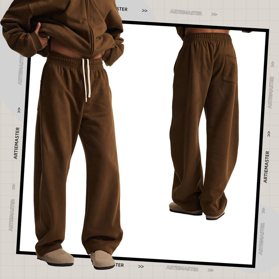 Men's Blank Baggy 430G Heavyweight Drawstring Loose Warm Curved Knife ...