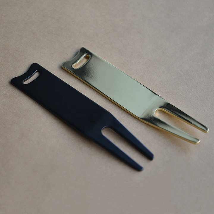 Cheap Blank Iron Gold Plating Custom Golf Divot Tool Simple Dyed Black ...