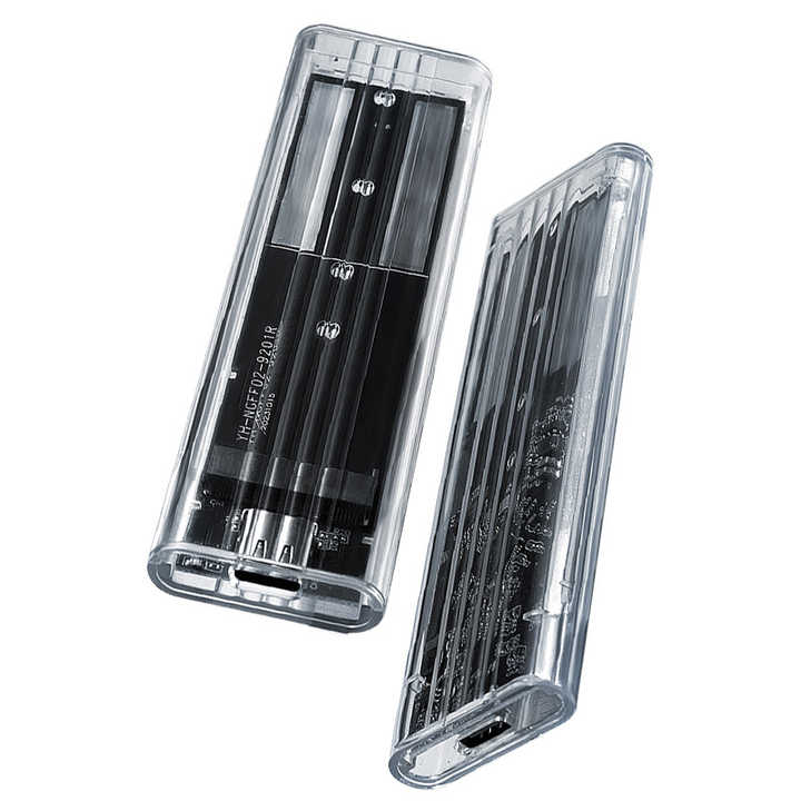 Portable Transparent NVME M2 SSD Case M.2 to USB3.1 Type-C 10Gbps M-key ...