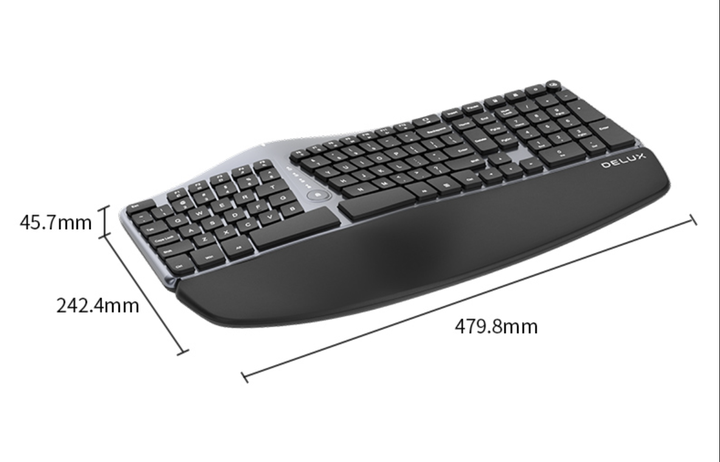 Ergonomic Split Keyboard - Wireless Comfort for Windows/mac
