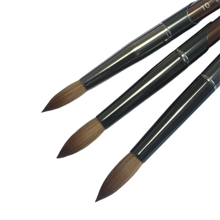 Kolinsky Nail Brushes Wholesale Acrylic Nail Brush EXW Price Coffee ...