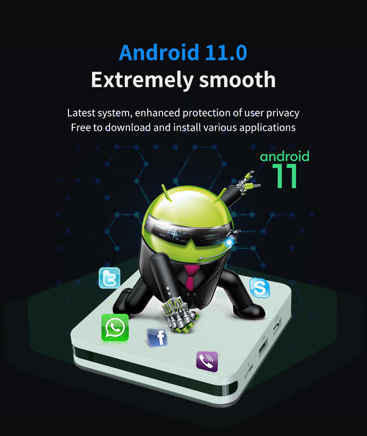 Topleo android 10.0 BTV white SKD allwinner tv digital 4k mini smart android tv box Products ...