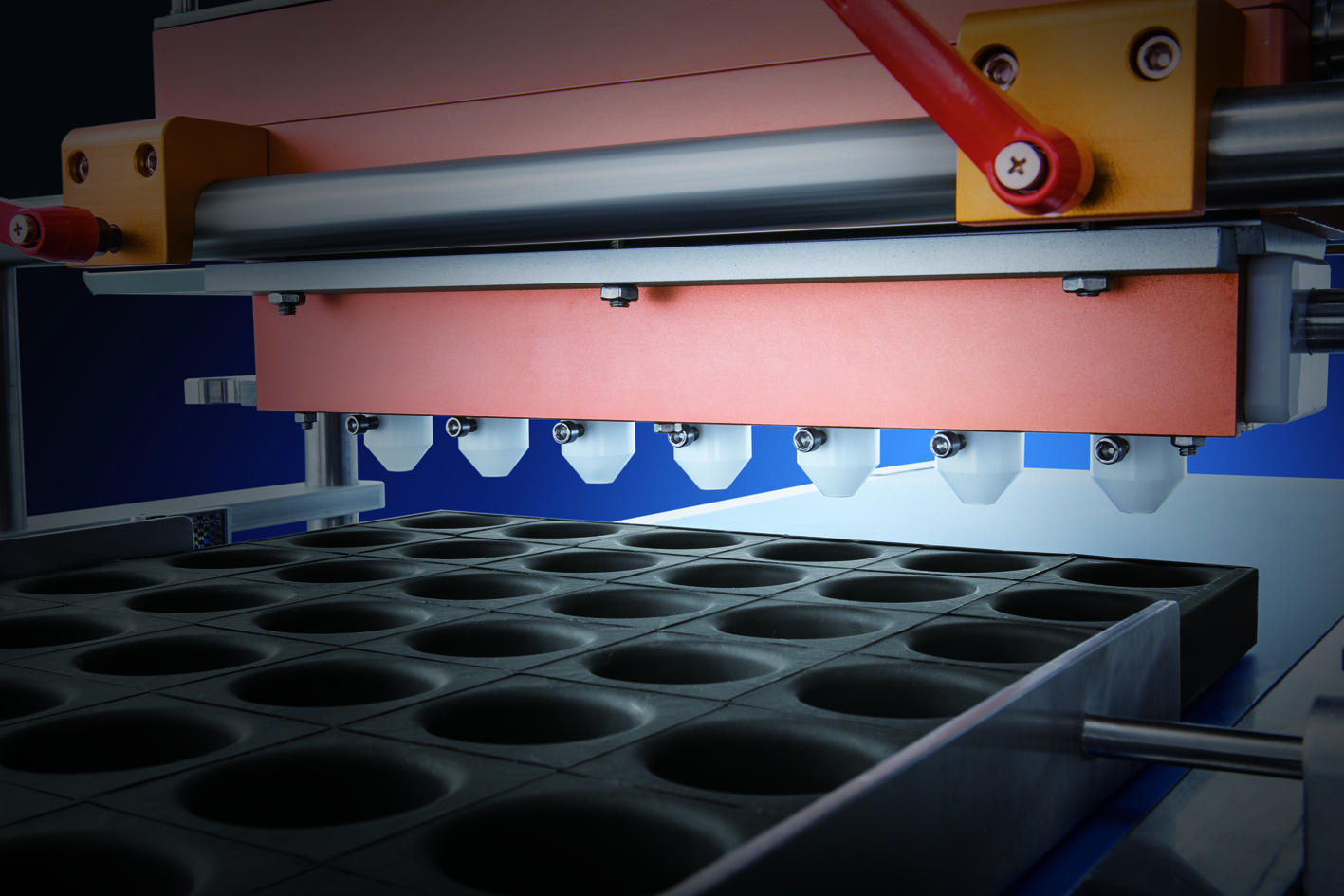 Save Labor Cost Full Automatic Cake Making Machine Double Nozzle Cake ...