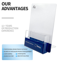 Acrylic Brochure Holder - Clear Desktop Display Stand