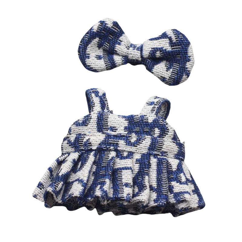 LABUBU 17cm Luxury Doll Clothes Set - Dress, Hat, Shoe Bag