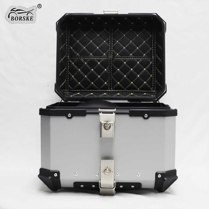 46l Motorcycle Top Case Universal Motorbike Storage Box Aluminium Alloy ...