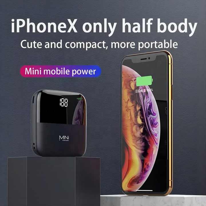 ABS Mini Power Bank 10000mah Dual USB Portable Charger ultra Slim ...