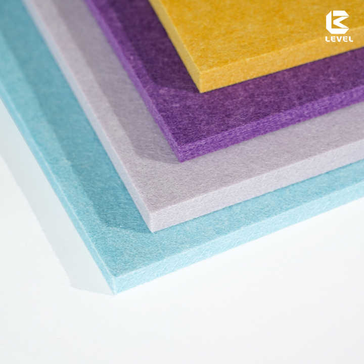 Leveltech 600mm*600mm*9mm/12mm Polyester Acoustic Panel PET Acoustic ...