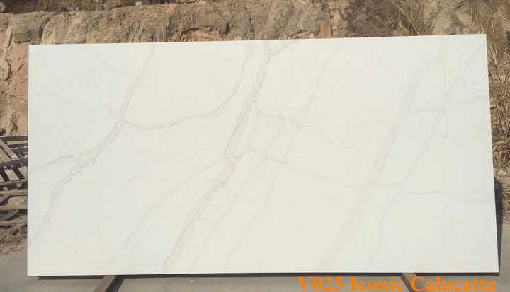 Calcutta Calcatta Calacatta Quartz Slab for Kitchen Countertops