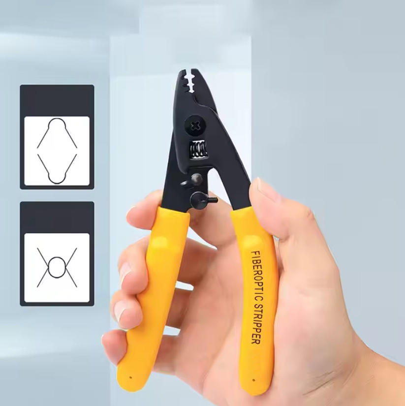 Fiber Optic Stripper FTTH Miller Tripper Aluminum Yellow Strips 125μm ...