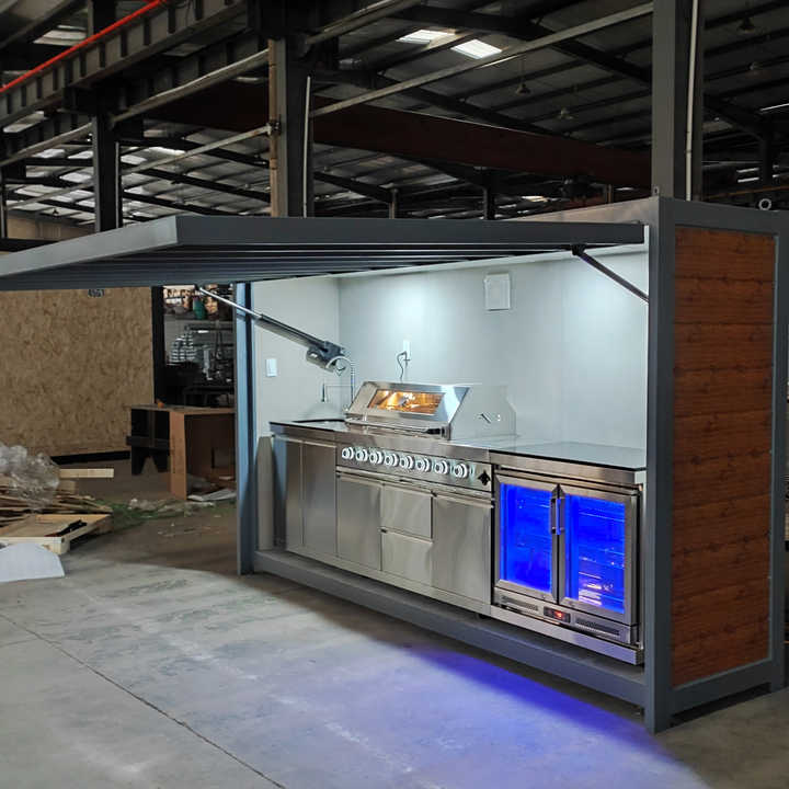 Closable Shed with Stainless Steel 304 Outdoor Kitchens BBQ Grills ...