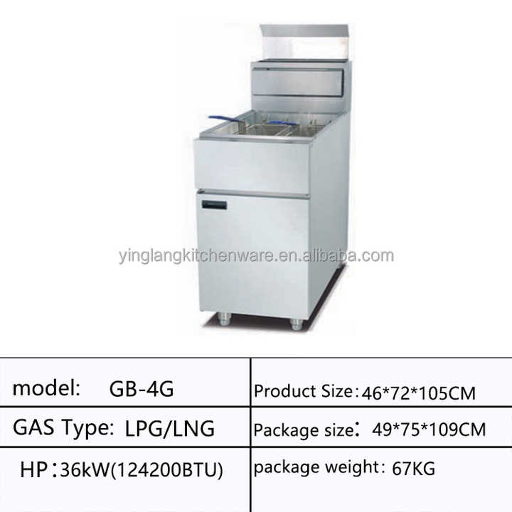 Commercial Vertical Gas Temperature-Controlled Deep Fryer