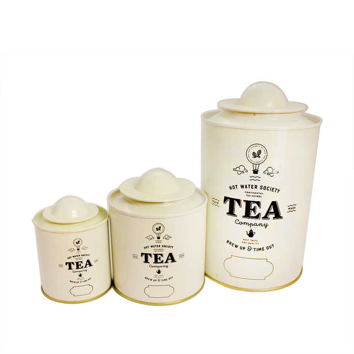 Custom Printed Emboss Supplier Eco Friendly Tea Tins Canister Packaging ...