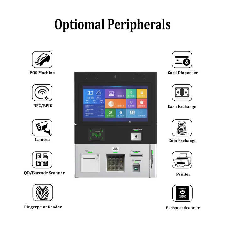 Wall-Mounted Hotel Kiosk Touch Screen Self Check-in Key Dispenser and ...