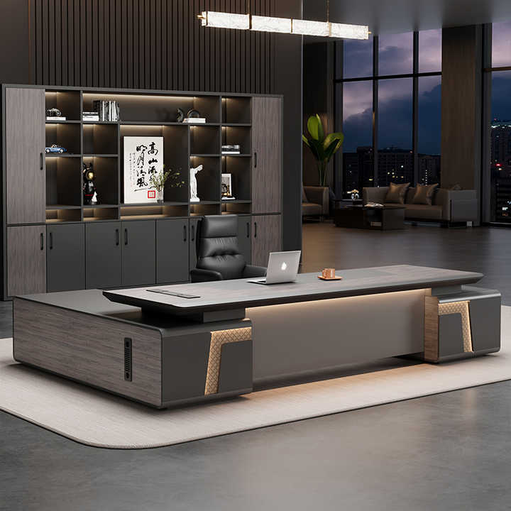 Luxury Modern Modular L-Shaped Executive Workstation Desk