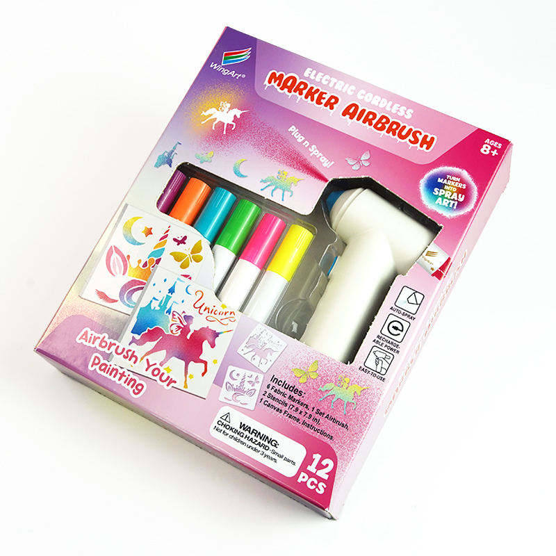 Custom DIY Craft Kid Spray Gun Marker Airbrush Set Including Doll ...