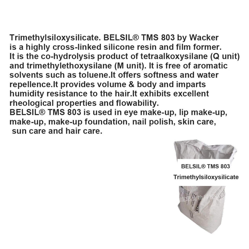 BELSIL TMS 803 - High Quality Trimethylsiloxysilicate