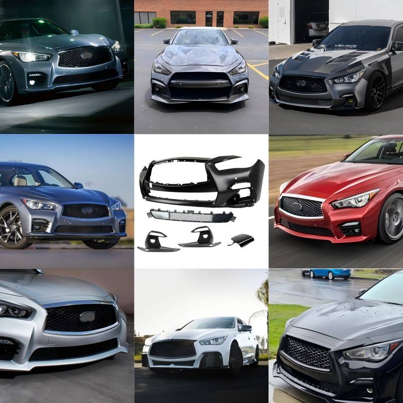 For Q50 LB WORK Body Kits Car Bumpers Grille Side Skirt Rear Spoiler ...