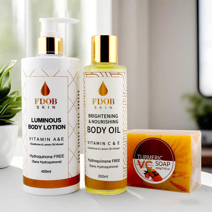 Face & Body Moisturizing Body Bleach Set - Double Glutathione Whitening