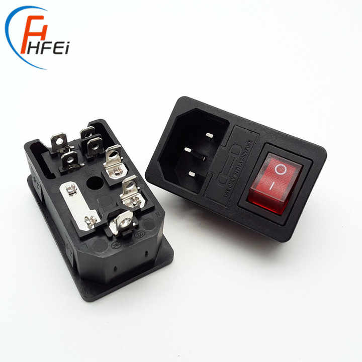 IEC C14 Ac Power Connector Socket With Fuse and Switch for Industrial ...