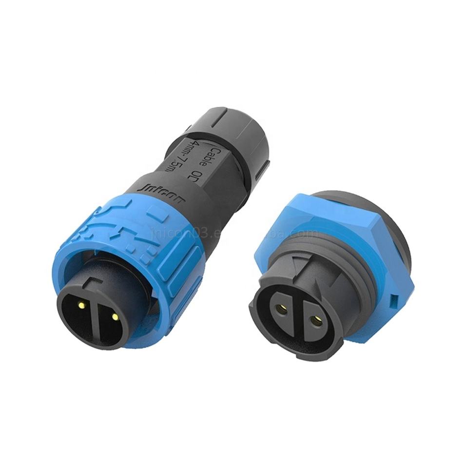 For Jnicon M16 Electric Power Cables Wires Quick Connector 2-5 Pin Push ...