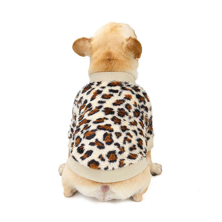 Special Promotion on Leopard Print Dog Clothes Thickened Fleece with ...