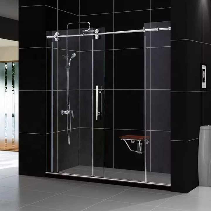 WANJIA Custom Shower Room Frameless Sliding Doors