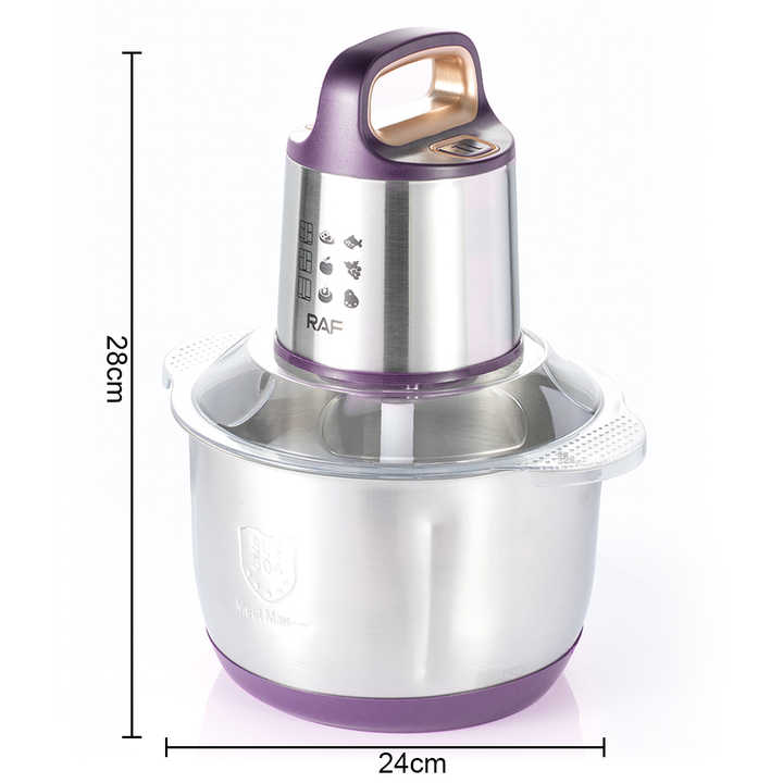 RAF 300W Food Processor Fufu Machine with 3.0L Glass Bowl Compact Body ...