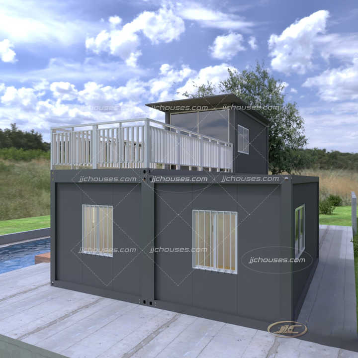 Two Story Prefabricated Home With Terrace,prefabricated Home Australian ...