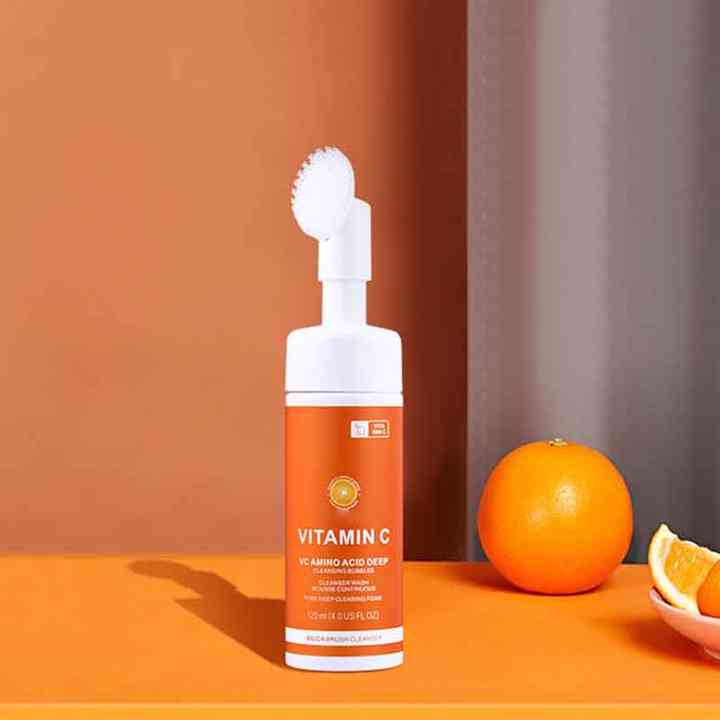 Factory Direct Sales 120ml Vc Soothing Cleansing Bubble in Mousse Texture for Deep Cleaning and ...