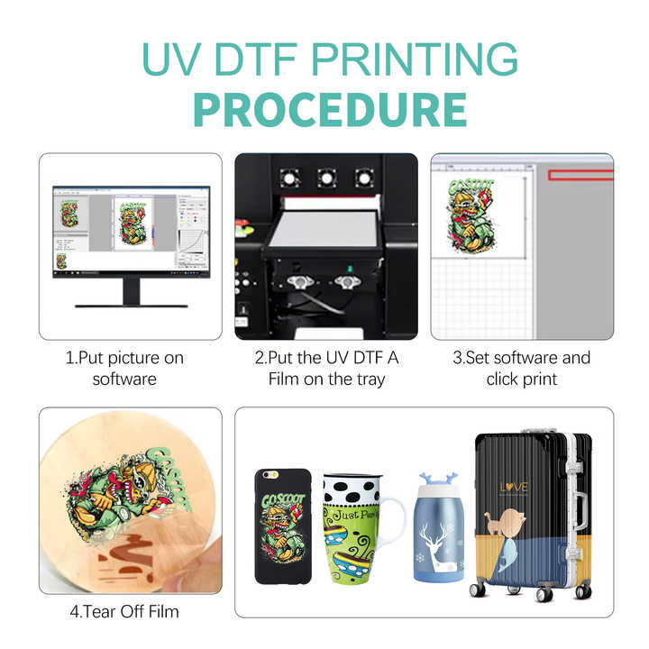 A3 UV Flatbed Inkjet Printers Impresora for Phone Case Glass Cylinder Bottle Multi-layer Varnish ...