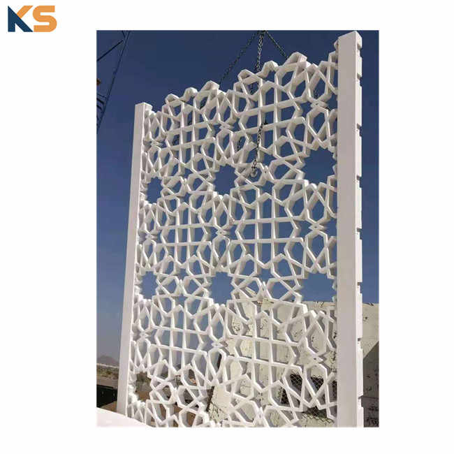 GRC Stone Smooth Finish GFRC Screen Facade Cladding Panel