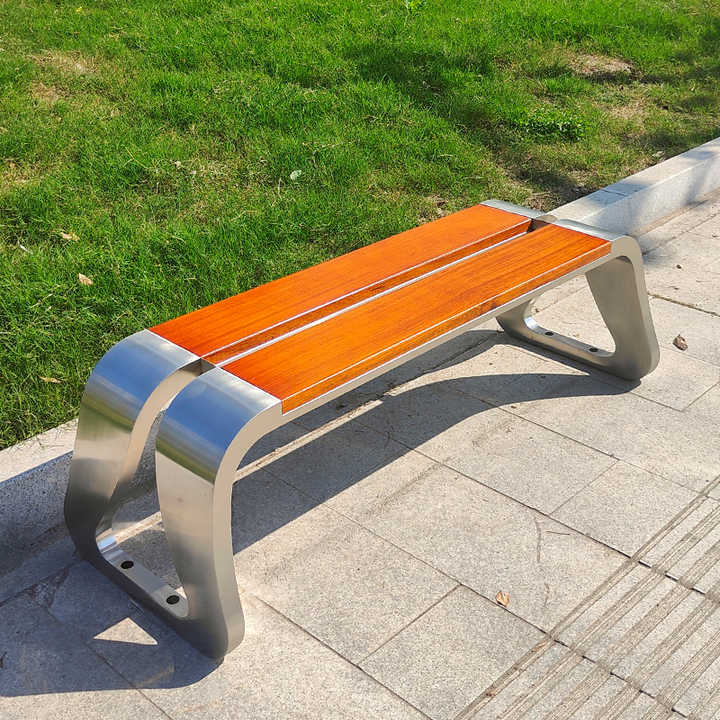 Modern Style Long Outdoor Bench Garden Patio Gym Mall Supermarket ...