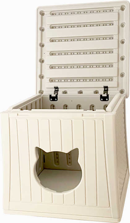 Insulated Weatherproof Waterproof Indoor/Outdoor Cat House-Stackable ...
