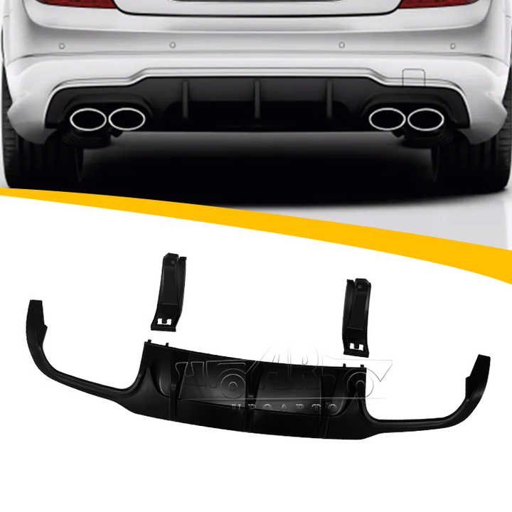 W204 Rear Bumper Lip Glossy Black C63 AMG Rear Lip Diffuser for ...