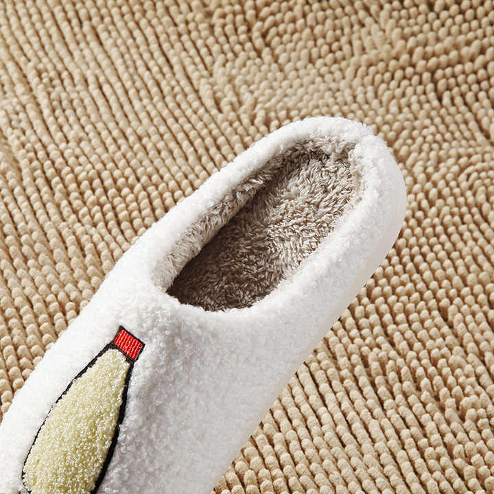 Cute cartoon Cartoon Sauce bottle plush cotton slippers home indoor ...