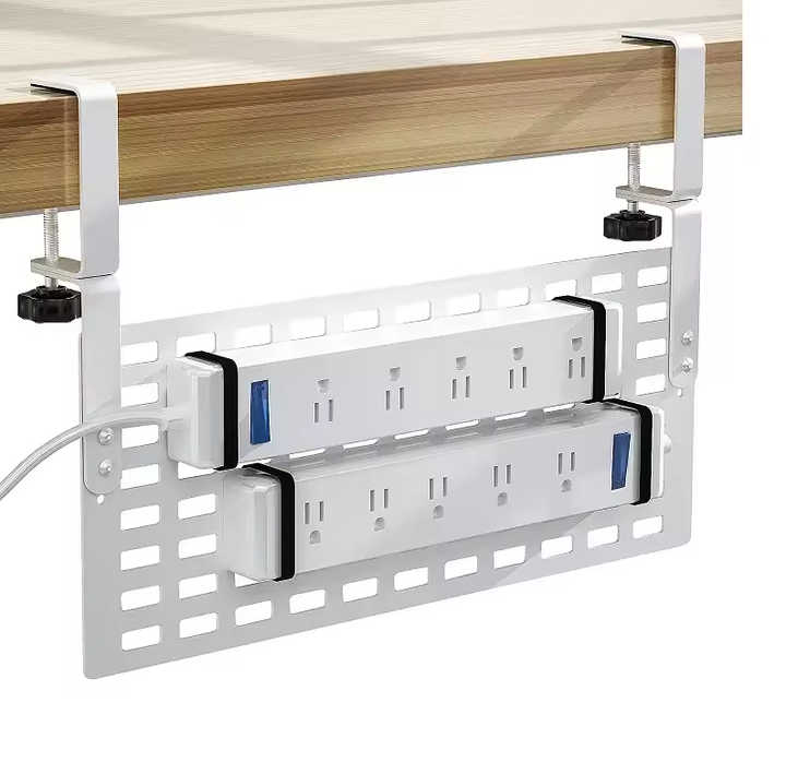 No Drill Under Desk Cable Management Save Space Desk Large Capacity ...