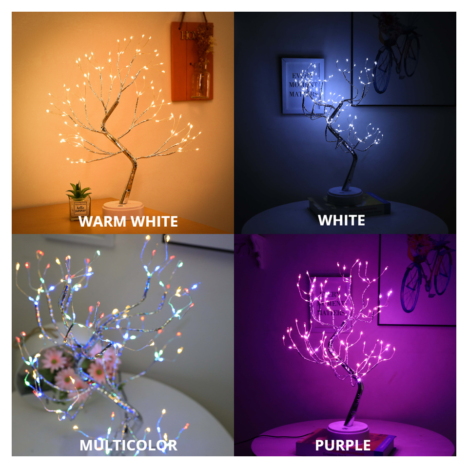 Copper Wire Shimmer Tree Light - 108LED Decorative Lights