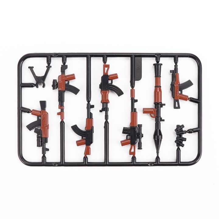 WW2 Assault Rifle Ak-74 Two-Color Black & Brown Military Equipment ...