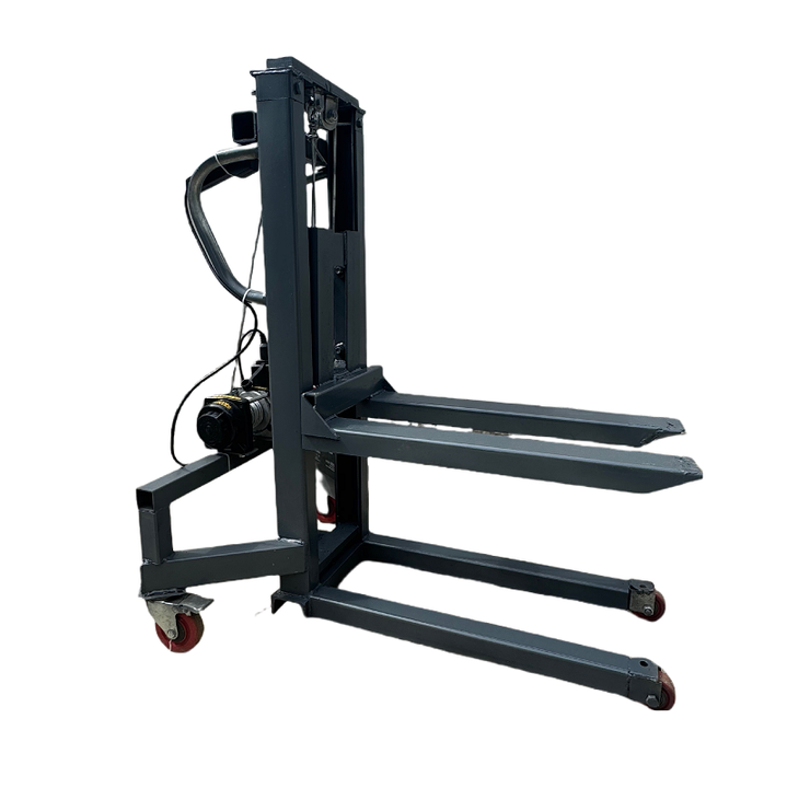 Portable Self-loading Electric Stacker Small Forklift Pallet Truck ...