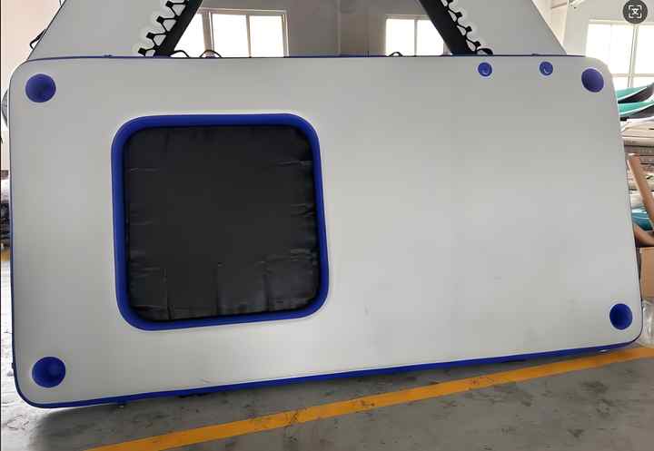 13Ft Foldable Inflatable Yacht Rectangle Fishing Platform Sea Air ...